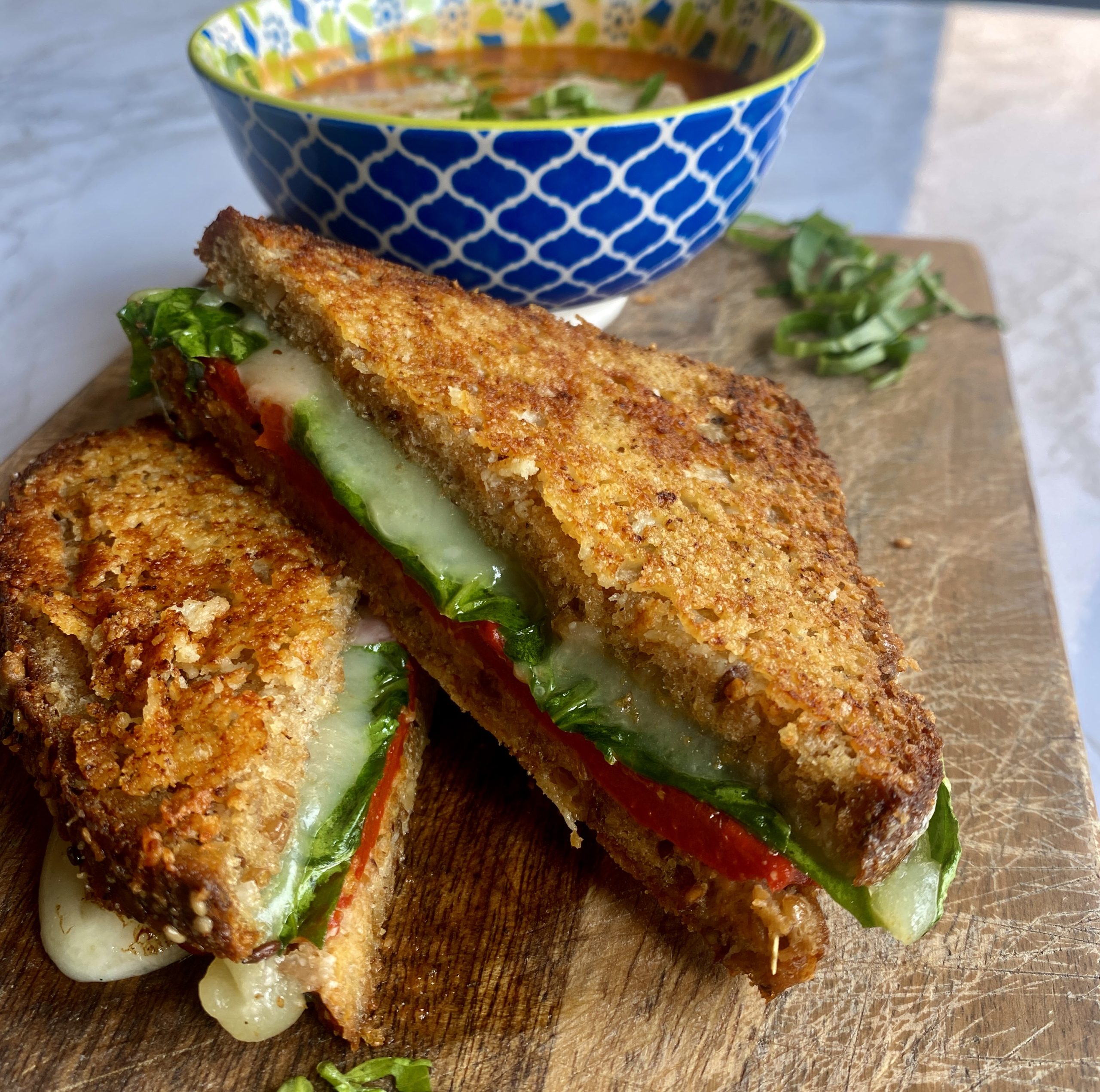 Triple-Cheese Grilled Cheese Sandwich - LowCarbvana